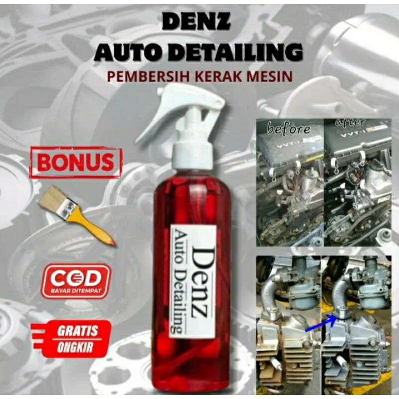Jual Denz Auto Detailing Cairan Pembersih Noda Oli Mesin Motor & Mobil ...
