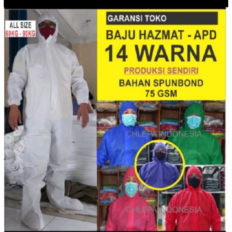 Jual Suplier / Hazmat / Baju APD / Hazmat 75gram / Baju Pelindung Diri ...