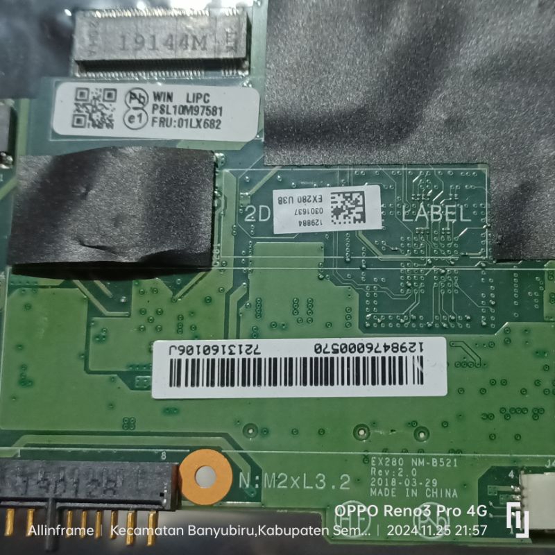 Jual Motherboard laptop thinkpad x280 intel core i5-8250 onboard ram 8GB | Shopee Indonesia