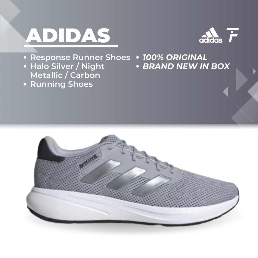 Jual Sepatu Lari Adidas Response Runner Shoes (Metallic Grey) | Shopee ...