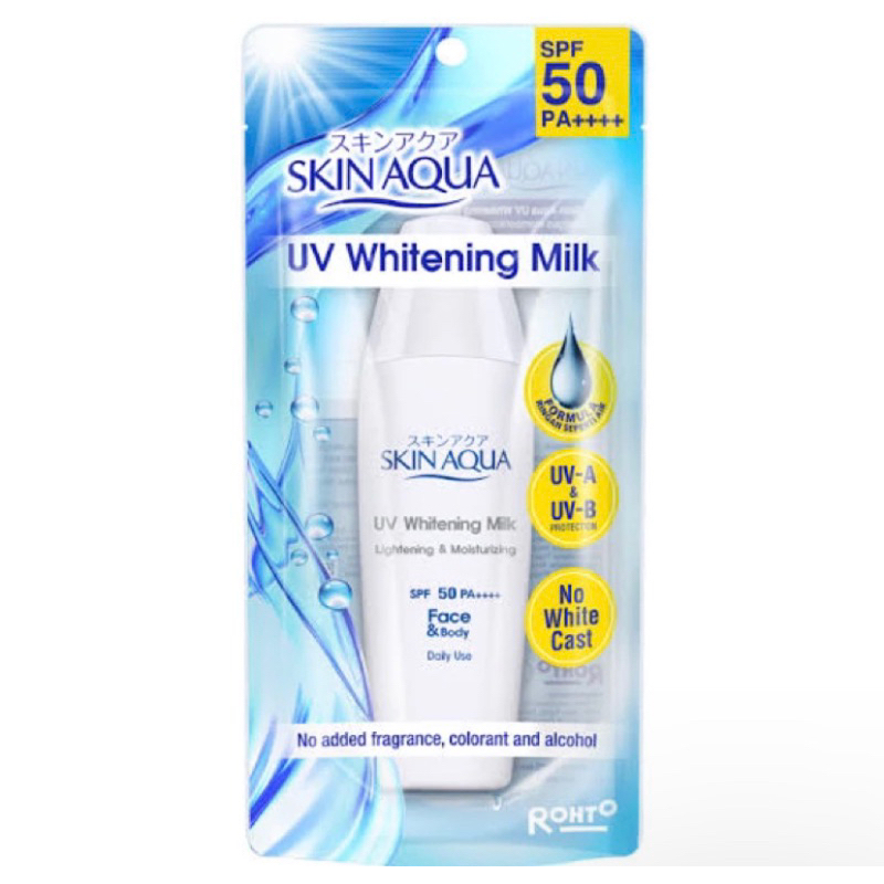 Jual [COD] Skin Aqua UV Sunscreen Whitening Milk SPF 50, PA ...