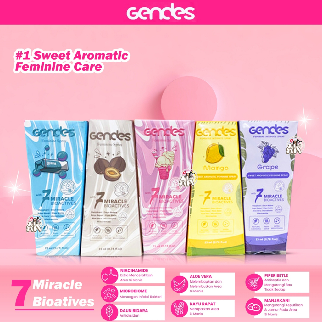 Jual GENDES FEMININE SPRAY / FEMININE CARE 23ML SERIES ( READY ALL ...