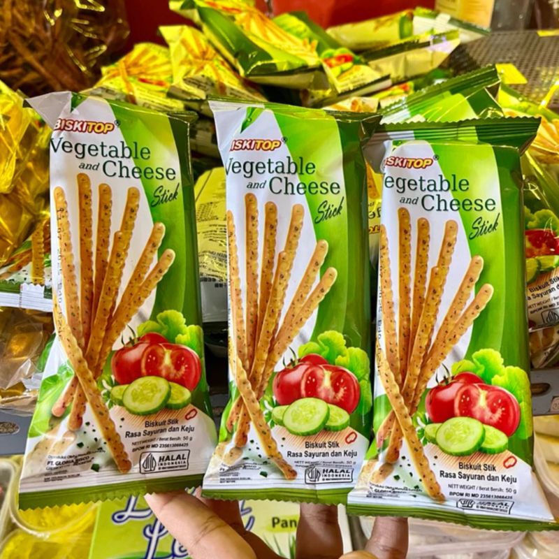 Jual BISKITOP VEGETABLE STICK Biskuit Stik Rasa Sayuran dan Keju 60gr ...