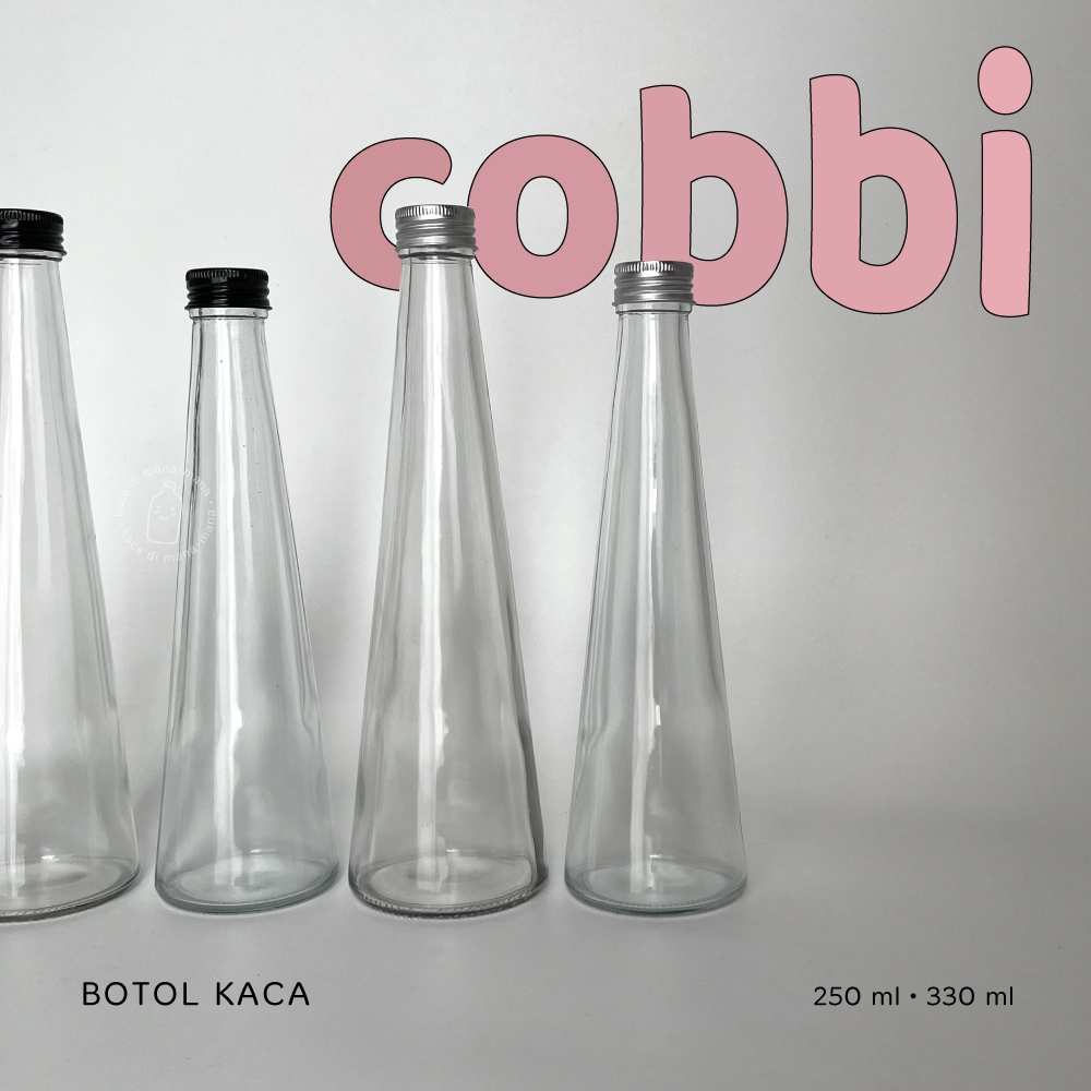 Jual Botol kaca segitiga kerucut Cobbi Series glass bottle - botol ...