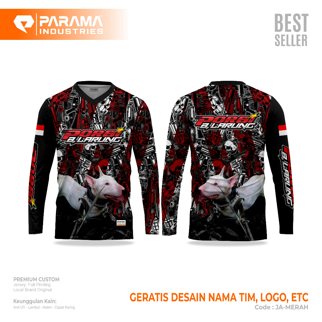 Jual Parama Jersey PORBI Fullprinting [ Gratis Custom ] motif anjing ...