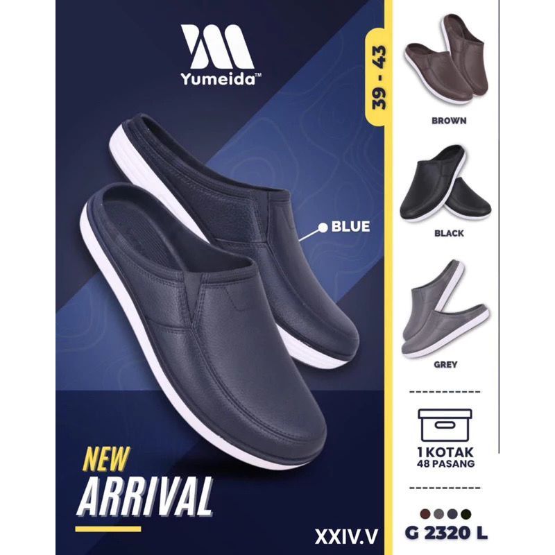 Jual Sandal Sepatu Yumeida G 2320 L Pria KARET/RUBBER Slip On Super ...
