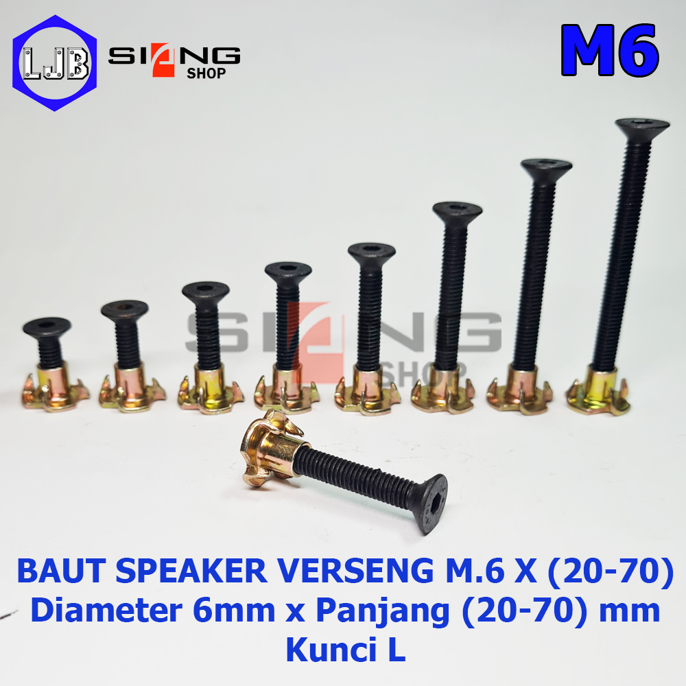 Jual Baut Speaker Cakar M6 JF L Verseng panjang 15 sd 70mm | Shopee Indonesia