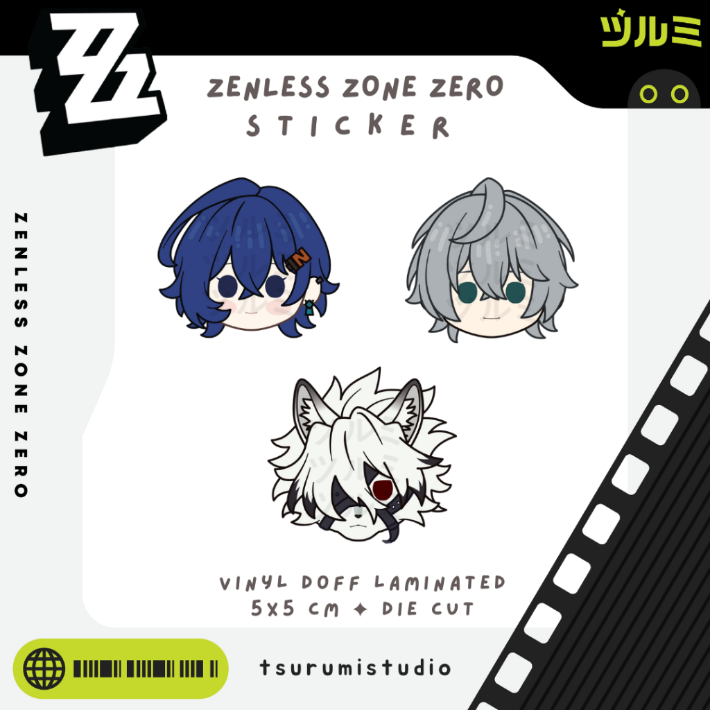 Jual ZZZ Zenless Zone Zero Characters Chibi Peeker Peeking Sticker ...