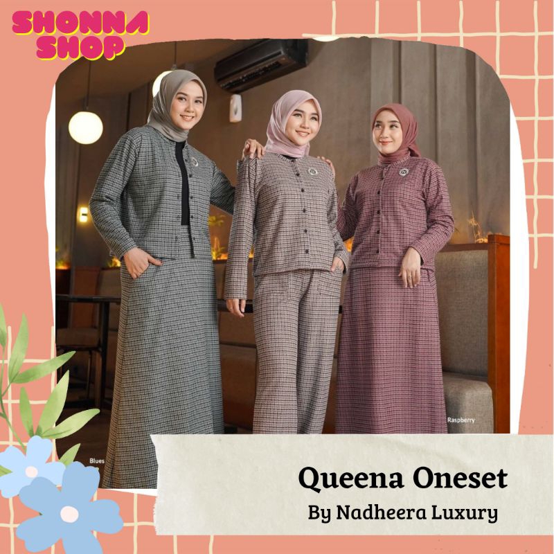 Jual [READY][HARGA TERPISAH] Queena Oneset ORI by Nadheera Luxury | Shopee Indonesia