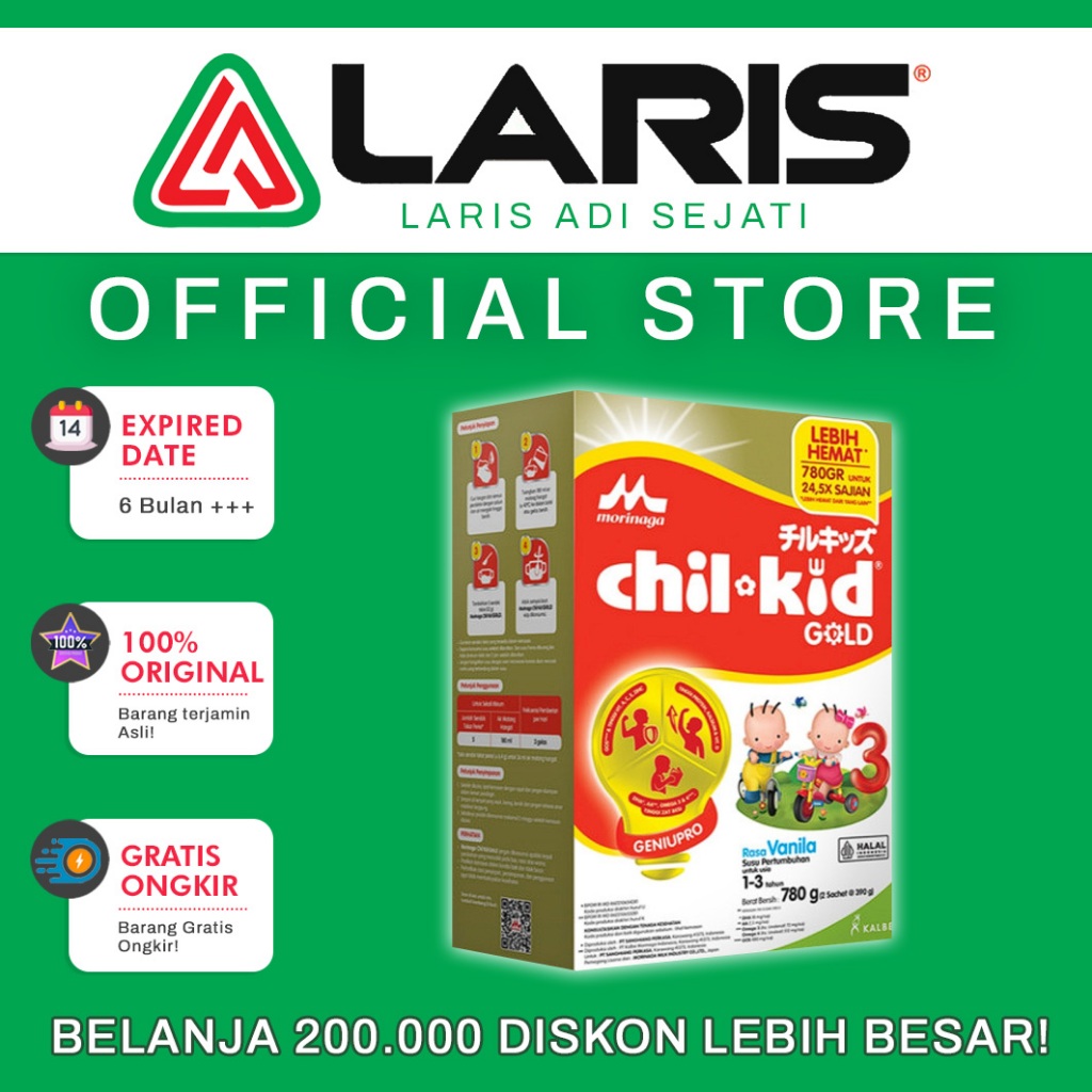 Jual Chil Kid / ChilKid 1-3tahun Gold Vanilla Madu 780gr (Cab Dbs ...
