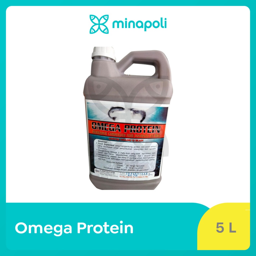 Jual Feed Suplement Udang dan Ikan Omega Protein Kemasan 5 Liter ...