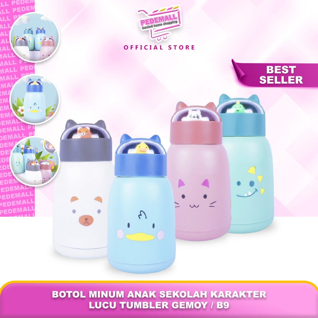 Jual Botol Minum Anak Sekolah Karakter Lucu Tumbler Gemoy / B9 | Shopee ...
