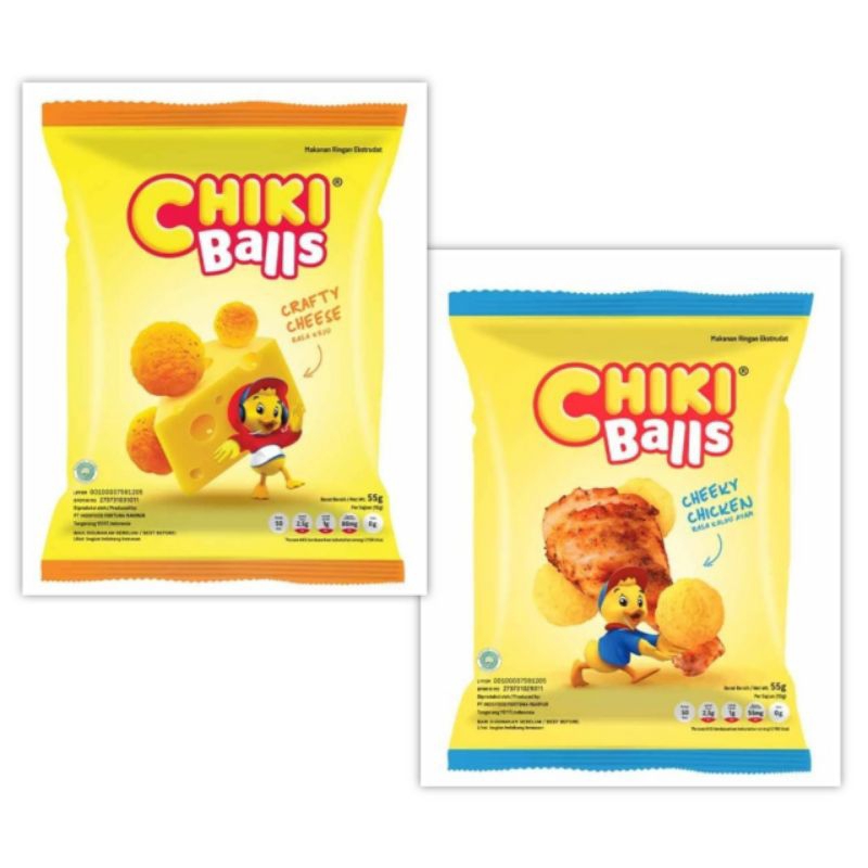 Jual Chiki Balls Cheese Chicken 55 gr Snack Kerupuk Cemilan | Shopee ...