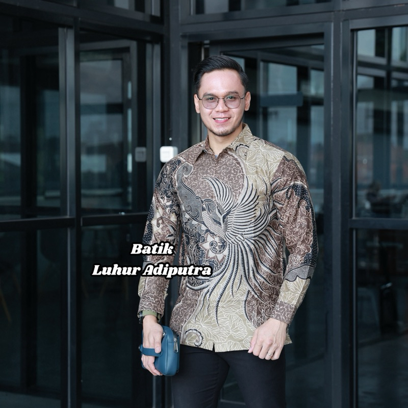 Jual Nakula Olive Kemeja Batik Pria Lengan Panjang dan Pendek Katun Prima Premium Anak Muda ...
