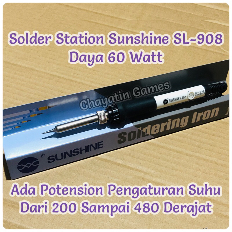 Jual Solder Station Original Sunshine SL 908 Daya 60 Watt Model Mata ...