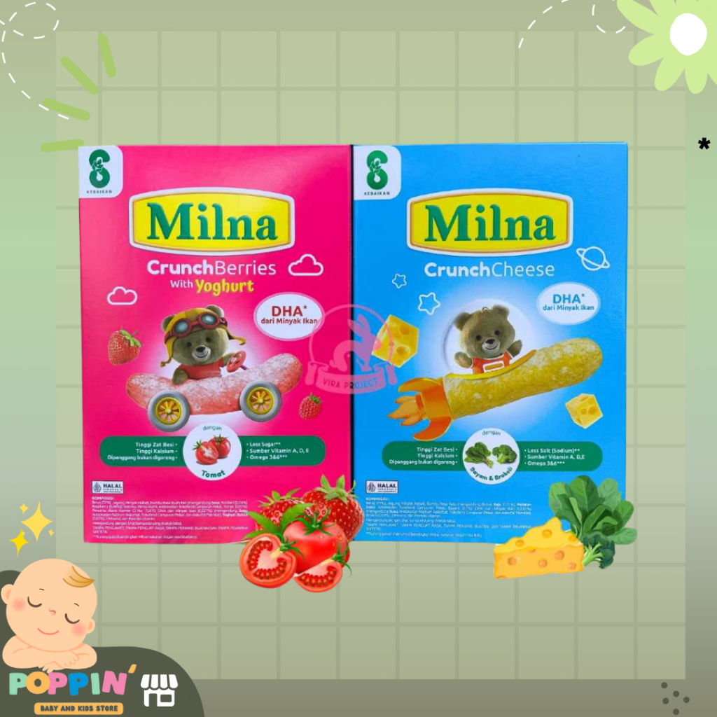 Jual Milna Crunch Cheese & Berries 20G | Shopee Indonesia