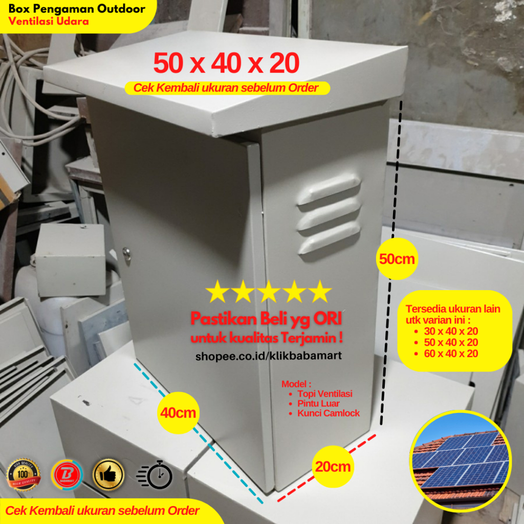 Jual SOLAR CELL PANEL SURYA BOX BESI PENGAMAN PERANGKAT OUTDOOR ...