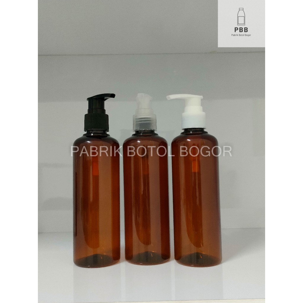 Jual Botol Br 250 Ml Amber Pump Lotion Putih Hitam Clear N24 250ml Pet | Shopee Indonesia