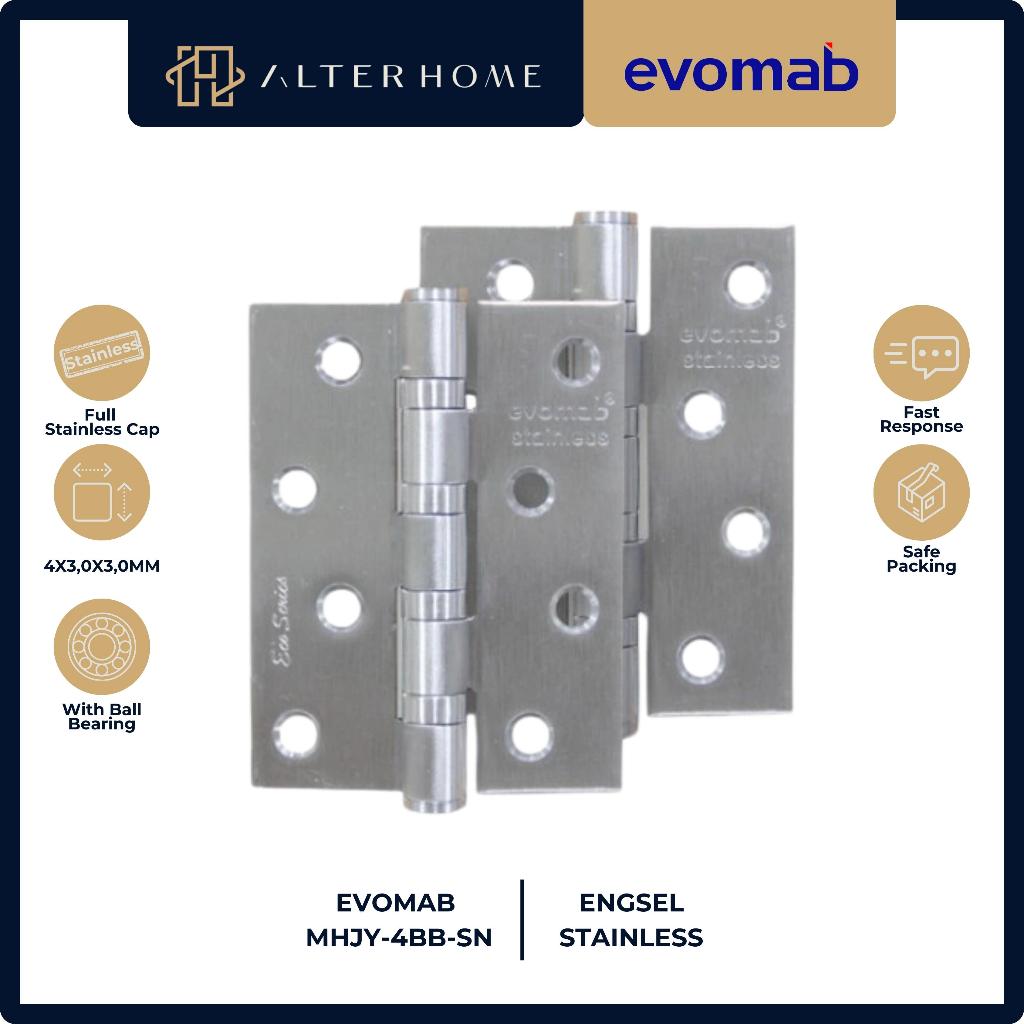 Jual ENGSEL PINTU EVOMAB ECO SERIES MHJY-4X3X3-4BB-SN STAINLESS / 1 SET (2pcs) | Shopee Indonesia