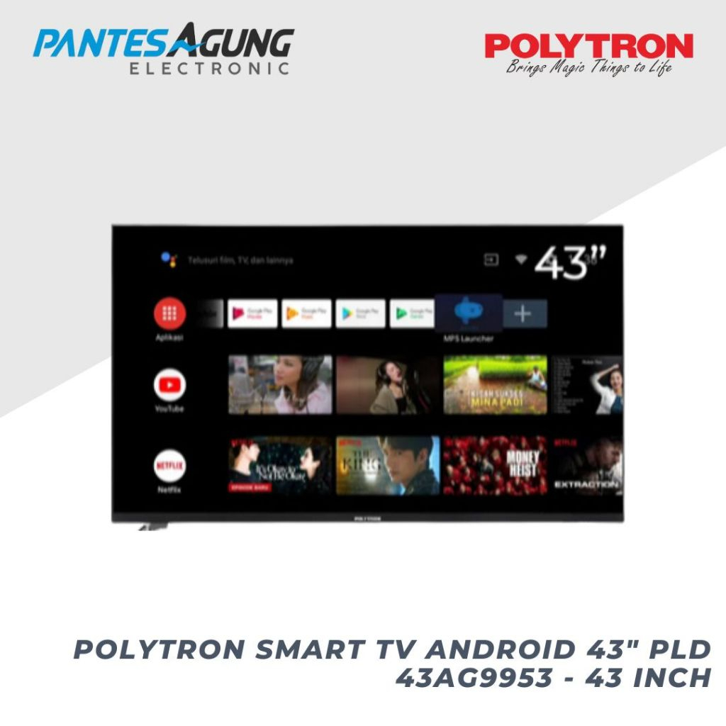 Jual LED Polytron Smart TV Android 43″ PLD 43RG9059 - 43 INCH ...