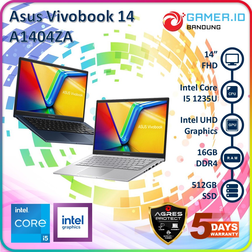 Jual ASUS VIVOBOOK 14 A1404ZA I5 1235U 16GB 512GB 14" FHD VIPS | Shopee ...