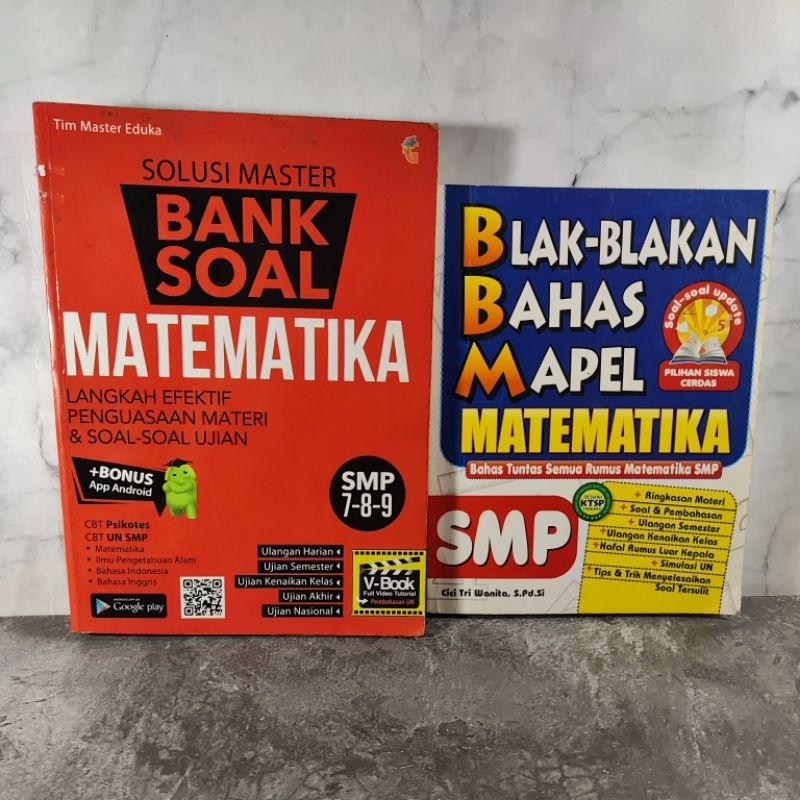 Jual Buku Soal Master Bank Soal Matematika, Blak-Blakan Bahasa Mapel Matematika, SMP, Tim Master ...