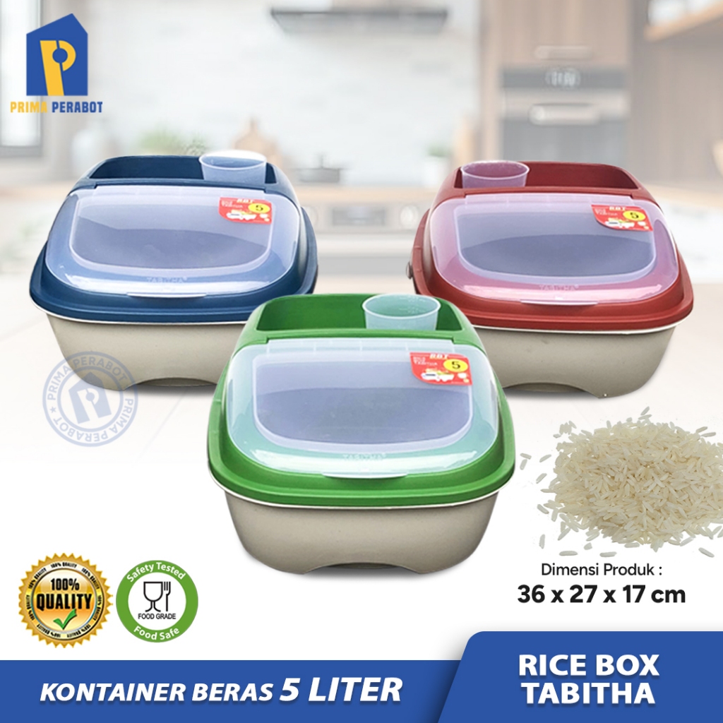 Jual Tempat Beras Rice Box 5 liter Kontainer Beras | Shopee Indonesia