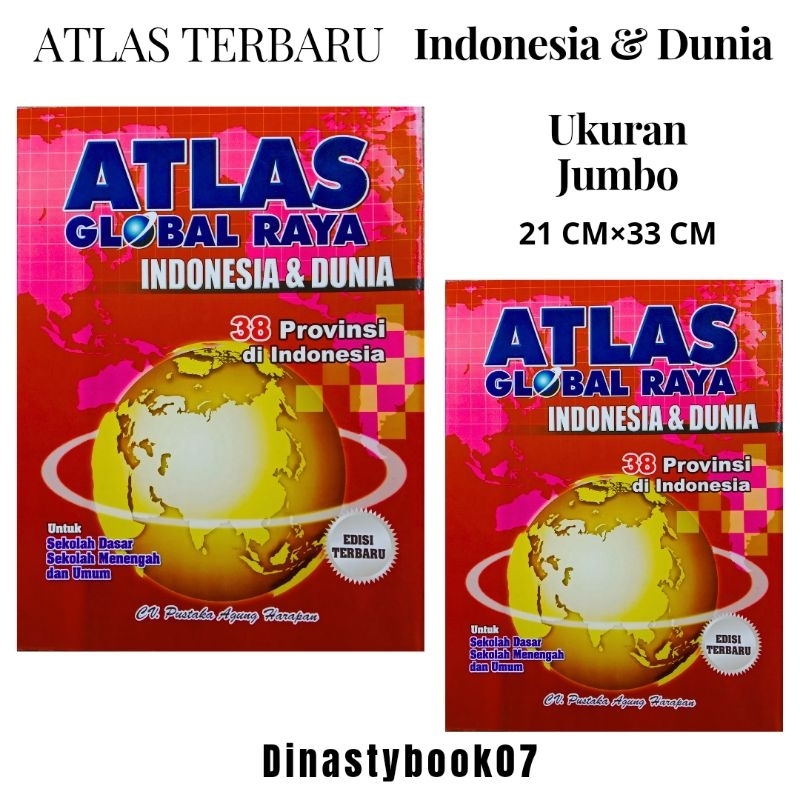 Jual BUKU ATLAS TERBARU 38 PROVINSI DI INDONESIA DAN DUNIA/ATLAS GLOBAL ...