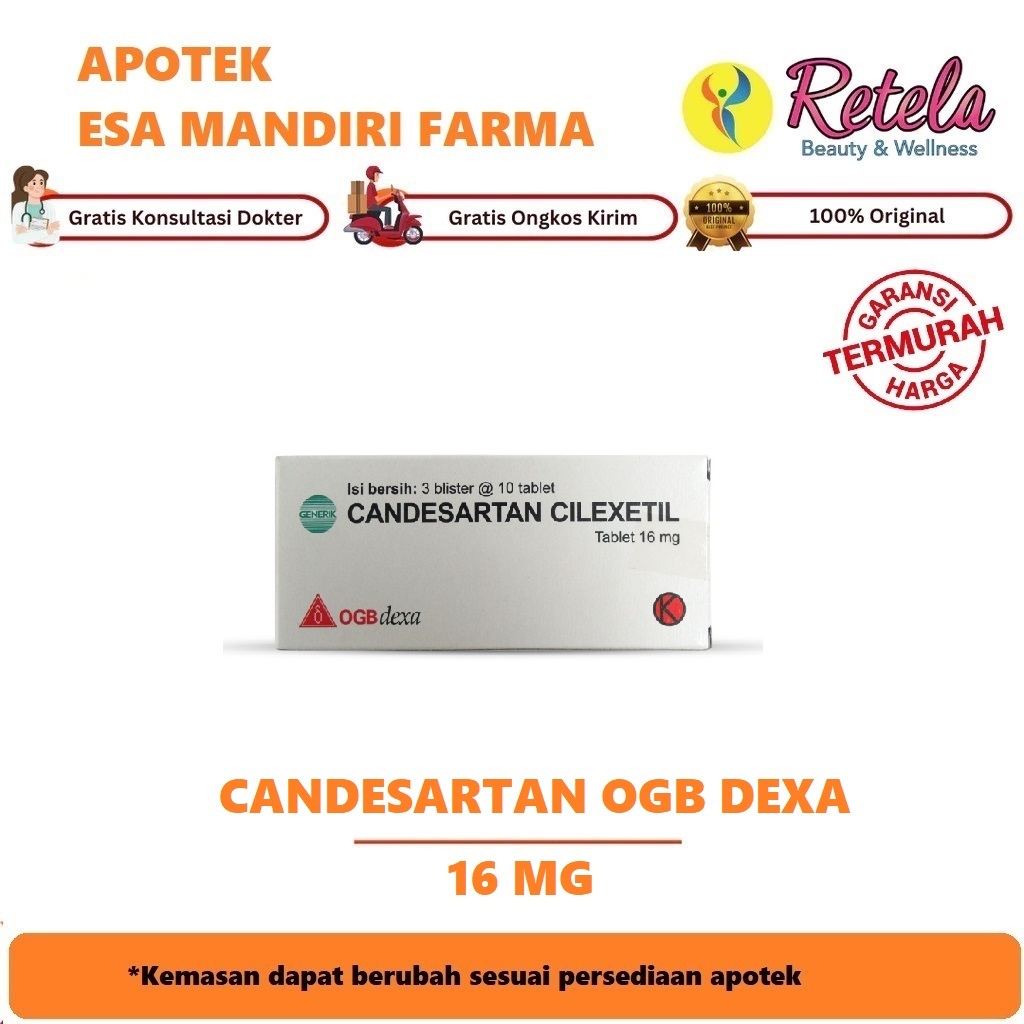 Jual CANDESARTAN OGB DEXA MEDICA 16 MG BOX 30 TABLET | Shopee Indonesia