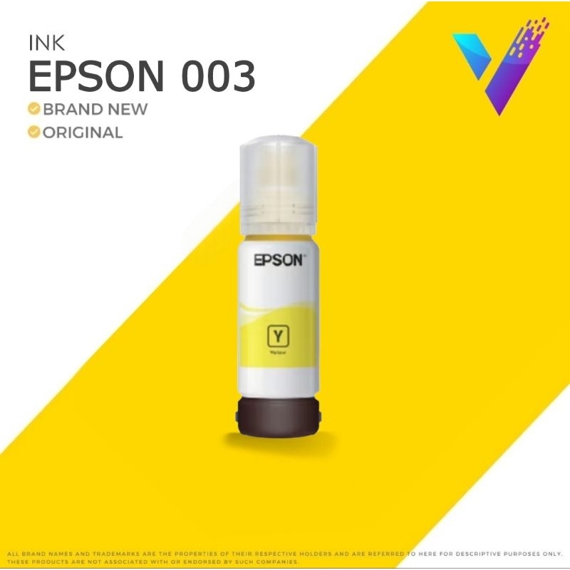 Jual Tinta Epson 003 Yellow Orginal - Yellow | Shopee Indonesia