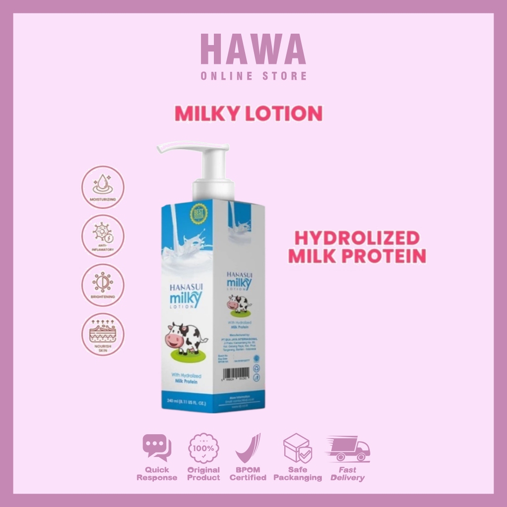 Jual Hanasui Hand Body Lotion Milky 240ml - with hydrolized milk ...