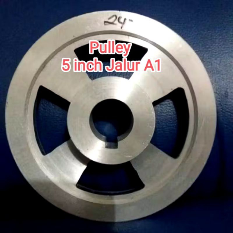 Jual Pulley Puley Pully Jalur 5 Inch A1 lubang 8 mm sampai 25 mm ...