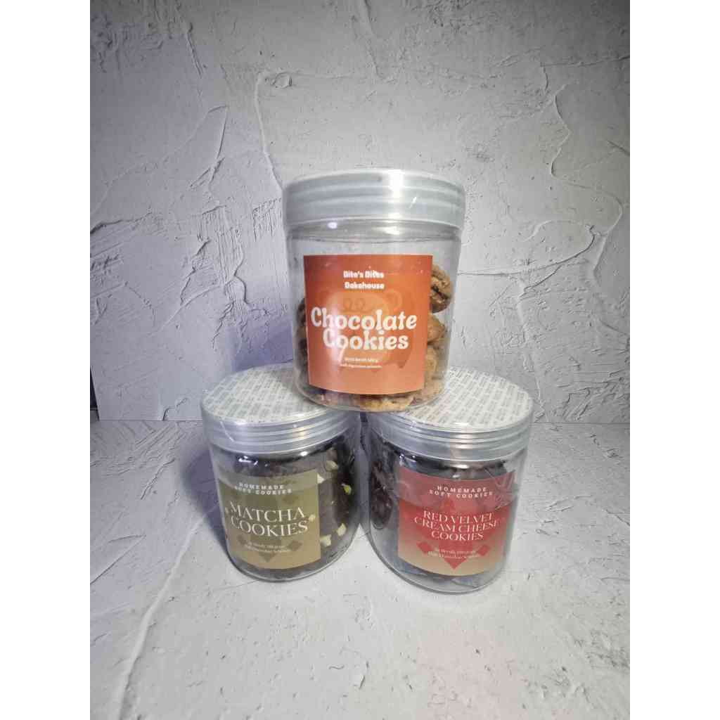 Jual Homemade Soft Cookies in Jars Chocolate Matcha Red Velvet | Shopee ...