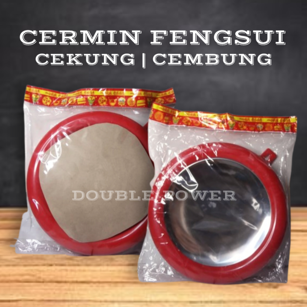 Jual Cermin Fengsui Kaca Cermin Bulat Warna Merah Cekung Cembung 1 Pcs ...