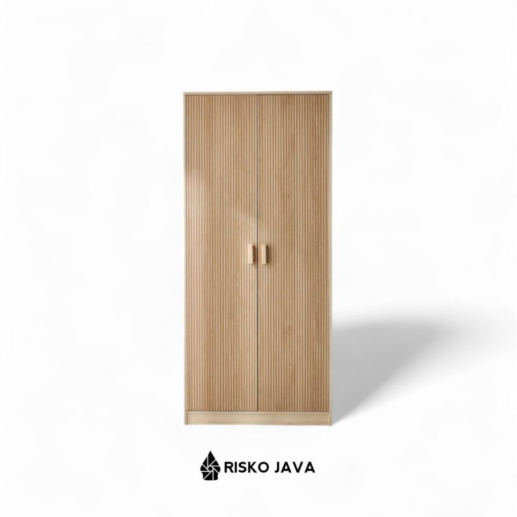 Jual Almari Kayu Jati / Almari 2 Pintu Salur / Almari Pakaian Minimalis ...