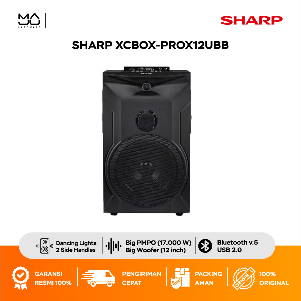 Jual Speaker Sharp Aactive CBOX-PRO12UBB / BIG WOOFER 12" / Bluetooth ...