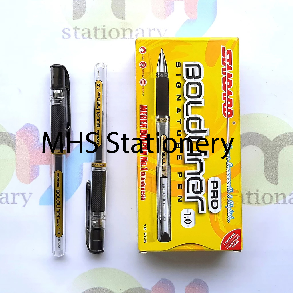 Jual STANDARD Bolpoin Pulpen Ballpoint Boldliner Pro 1,0 Tanda Tangan ...