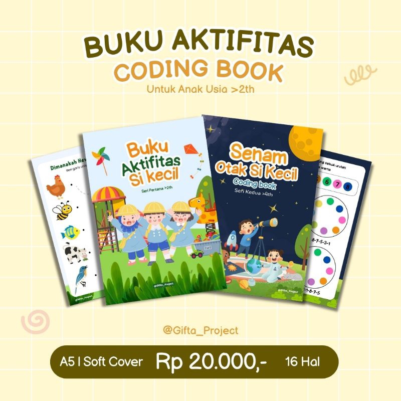 Jual Coding Book Activity Anak Buku Aktifitas Pra Sekolah - A5 Jilid ...