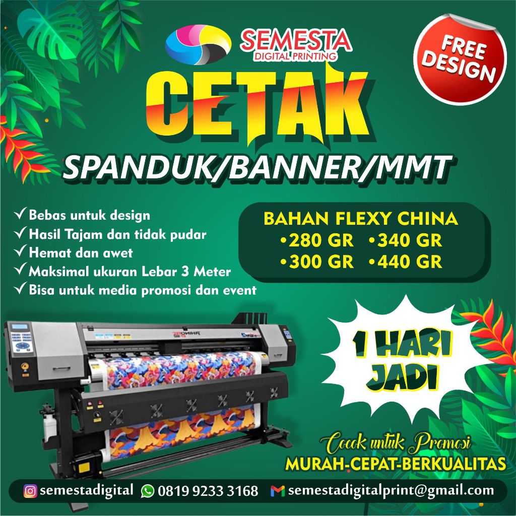 Jual CETAK SPANDUK/BANNER/MMT BAHAN FLEXY | Shopee Indonesia