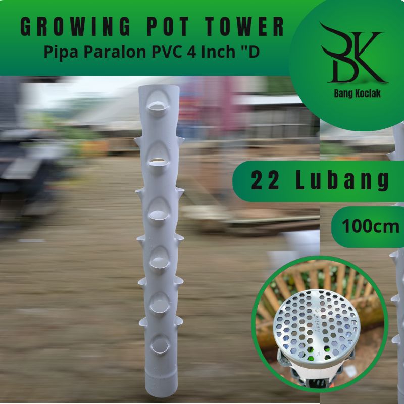 Jual Growing pot Vertikal Vertikultur Tower, pot hidroponik, pot tower ...