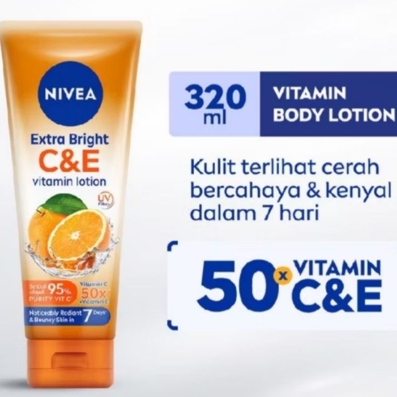 Jual NIVEA Body Lotion Extra Bright C&E Vitamin Lotion 320 ml | Shopee Indonesia