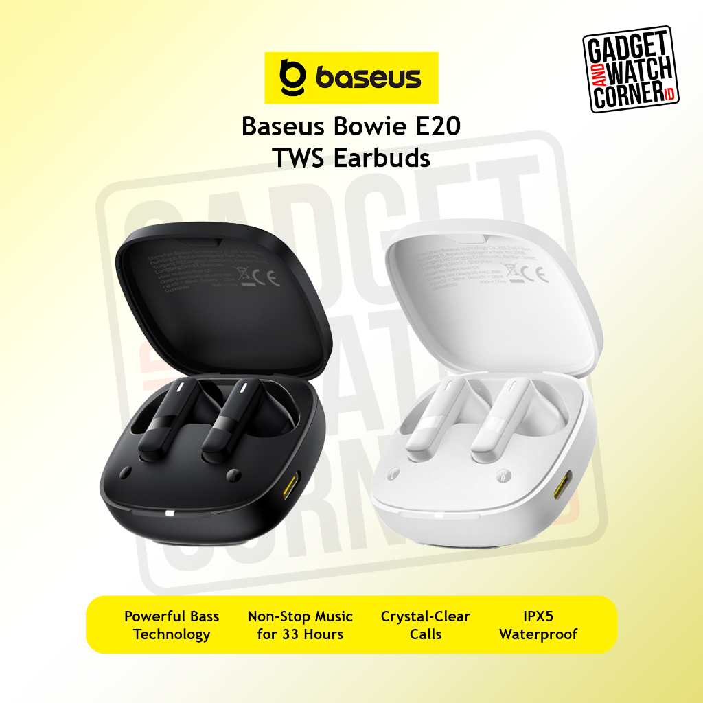 Jual BASEUS BOWIE E20 TRUE WIRELESS BLUETOOTH EARPHONE TWS MINI EARBUDS ...
