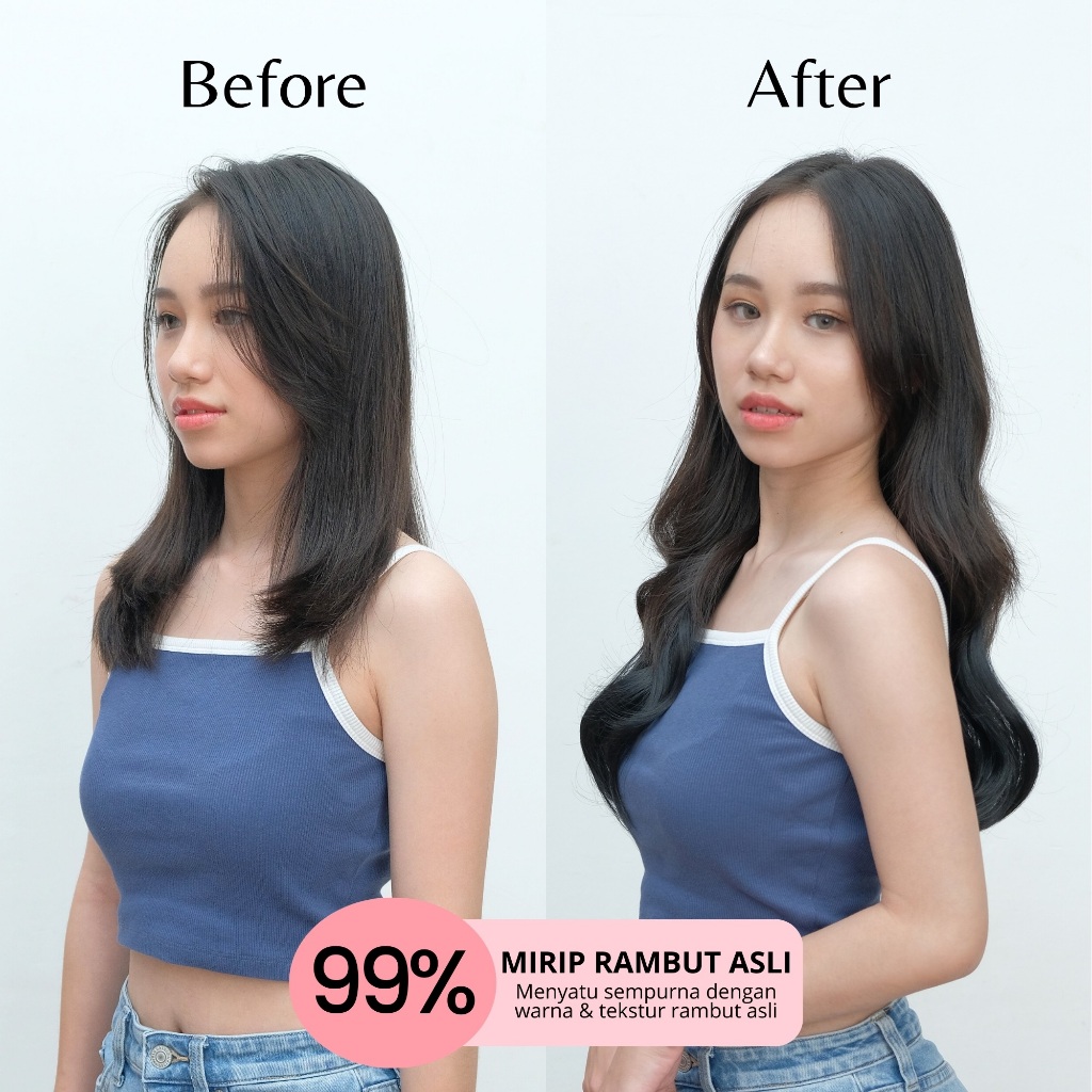 Jual SL NATURAL WAVE 50 – Hairclip Rambut Gelombang Panjang 50 cm ...