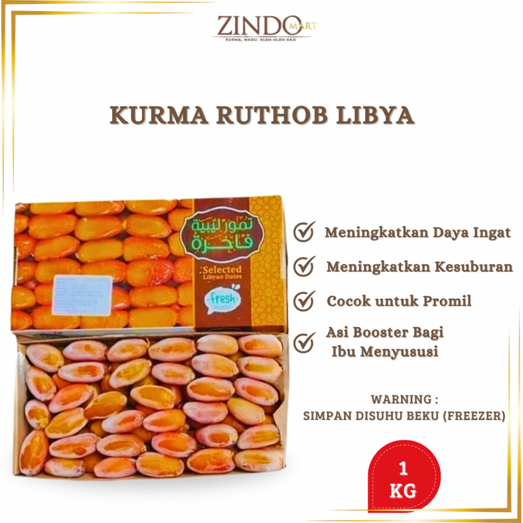 Jual KURMA RUTHOB LIBYA 1KG / KURMA MUDA PREMIUM FRESH / KURMA BASAH ...