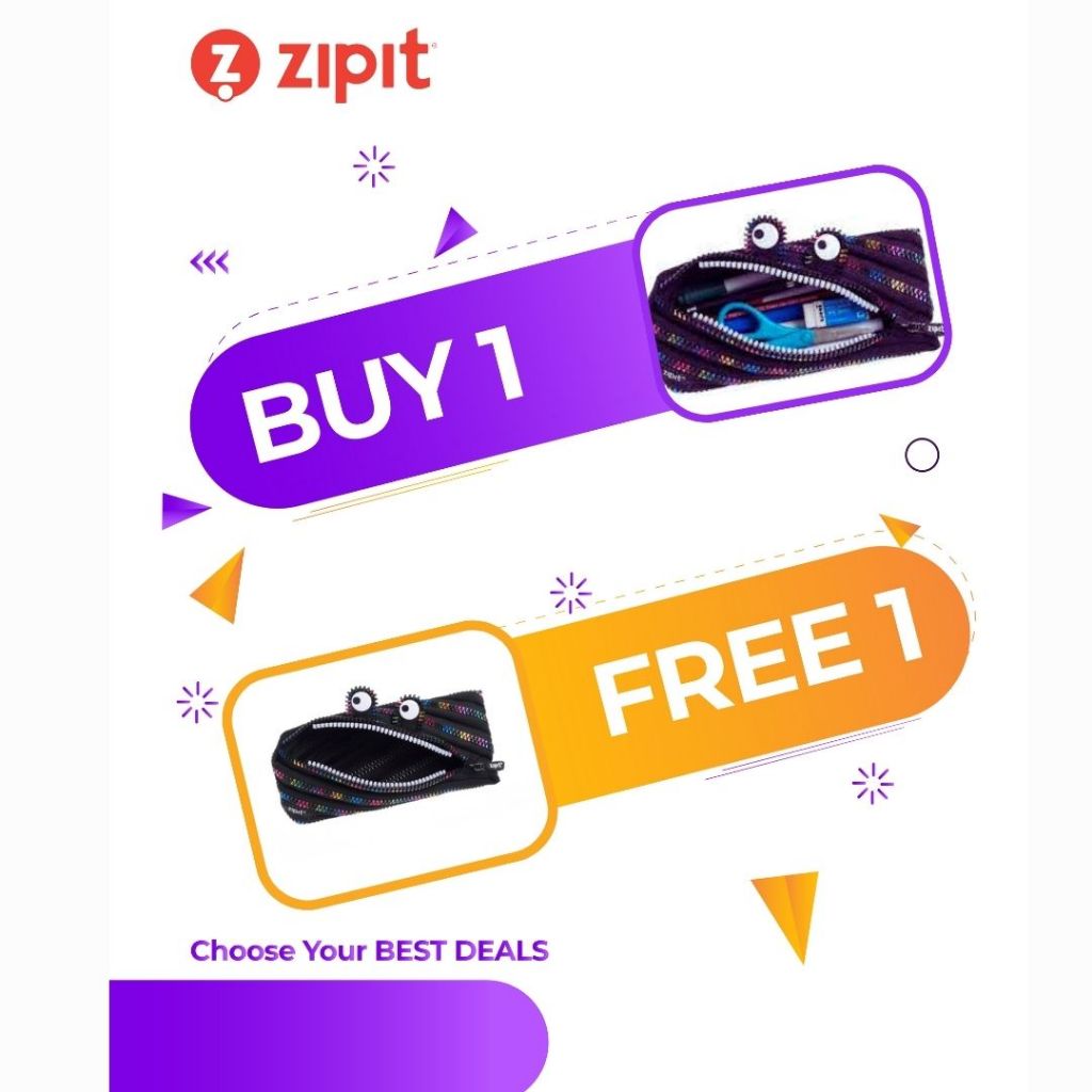 Jual TWIN PACK (BUY 1 GET 1 FREE) Zipit Monster Pouch Special Edition | Shopee Indonesia