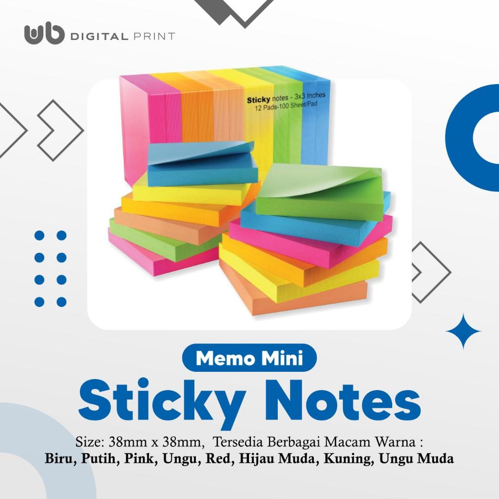 Jual WB Digital Print Sticky Notes Mini (COD) | Shopee Indonesia