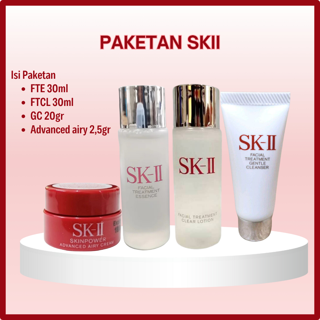 Jual SKII SK-II SK2 Cleanser 20gr + FTCL 30ml + FTE 30ml + Advanced Airy 2,5gr | Shopee Indonesia