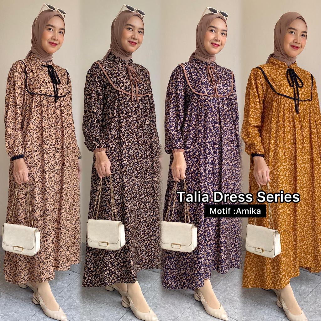 Jual Talia Dress Series Rayon - Dress Tali Pita - Dress List Busui - Gamis Lebaran | Shopee ...