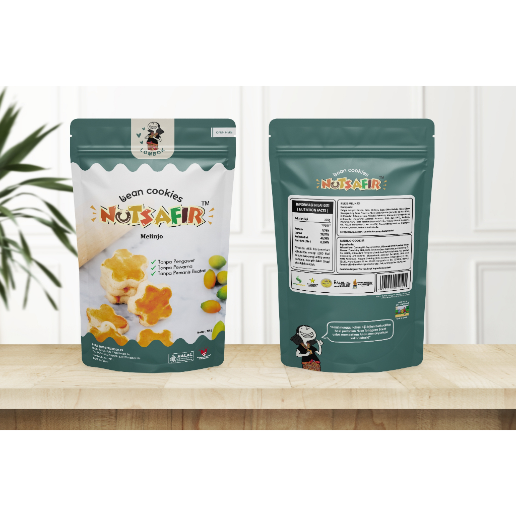 Jual NUTSAFIR COOKIES MELINJO POUCH | Shopee Indonesia