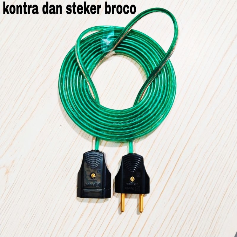 Jual kontra broco dan steker gepeng broco dengan kabel 1 sampai 10 ...
